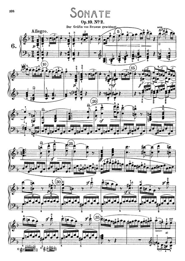 악보 > L.V.Beethoven (베토벤) - Piano Sonata No.6