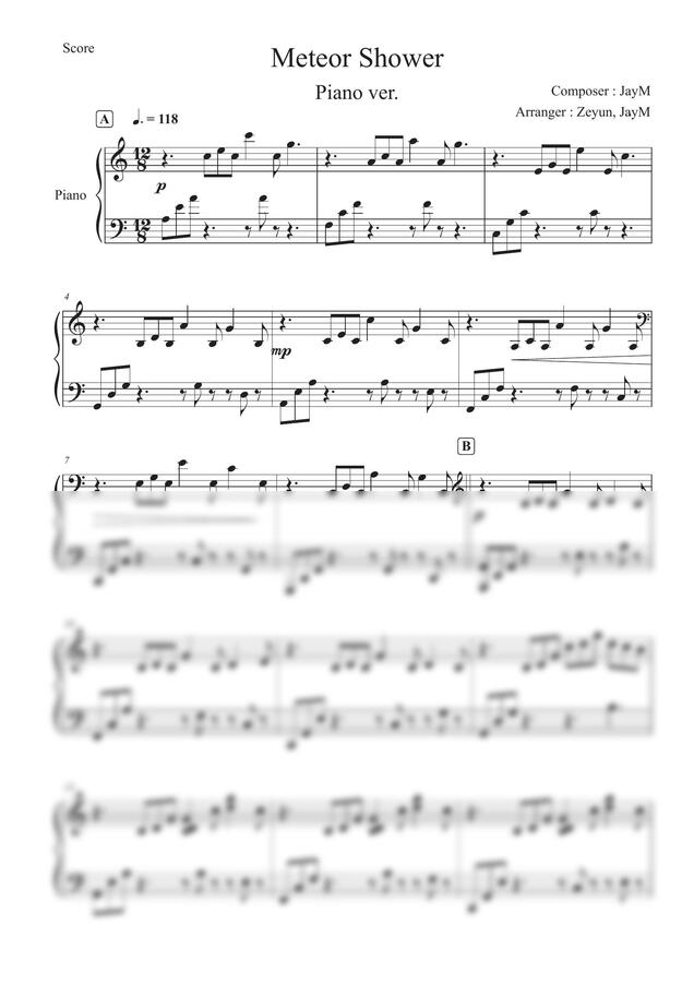 악보 > JayM - Meteor Shower