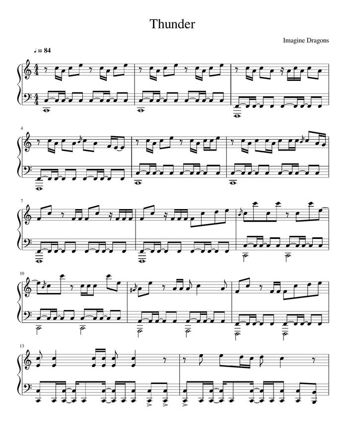 악보 > Imagine Dragons - Thunder