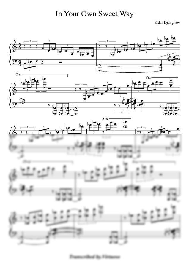 악보 > eldar djangirov - in your own sweet way by virtuoso music