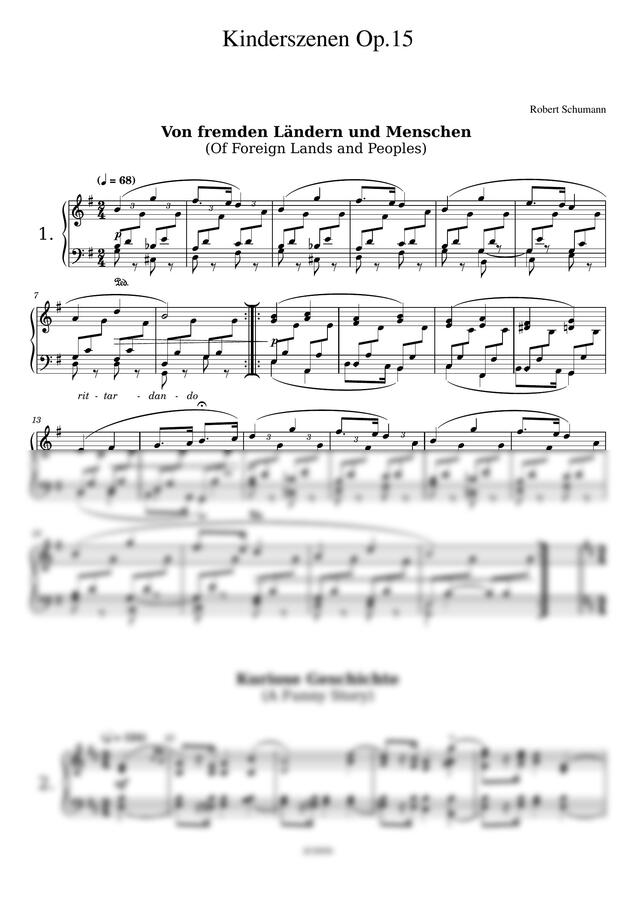 악보 > R. Schumann (슈만) - Kinderszenen Op.15 (어린이 정경 전곡) by JUNPIN
