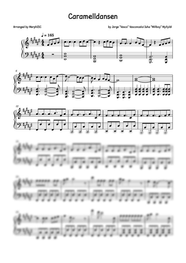 악보 > Caramelldansen (웃웃우마우마) by MerphISC