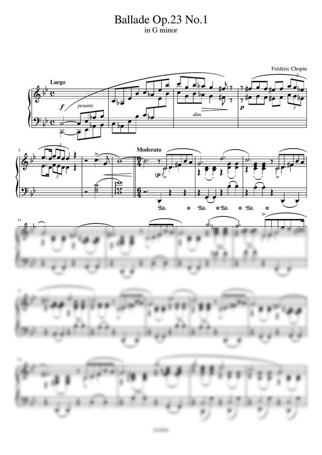 악보 > F. Chopin (쇼팽) - 4 Ballades (발라드 전곡) (No.1~4) by JUNPIN