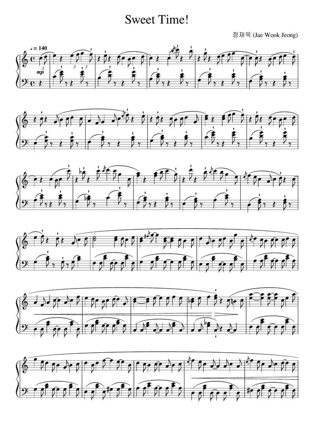 악보 > 작곡하는 재욱 - Sweet Time!