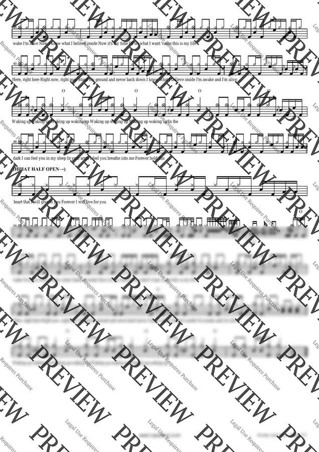 악보 > Skillet - Awake and Alive by 카피드럼