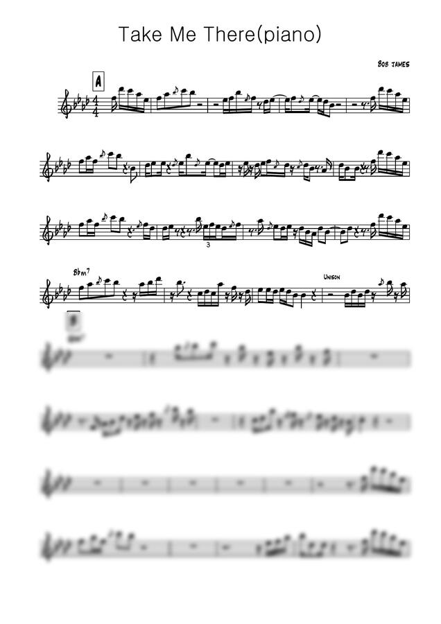 악보 > Bob james - take me there | gracepiano