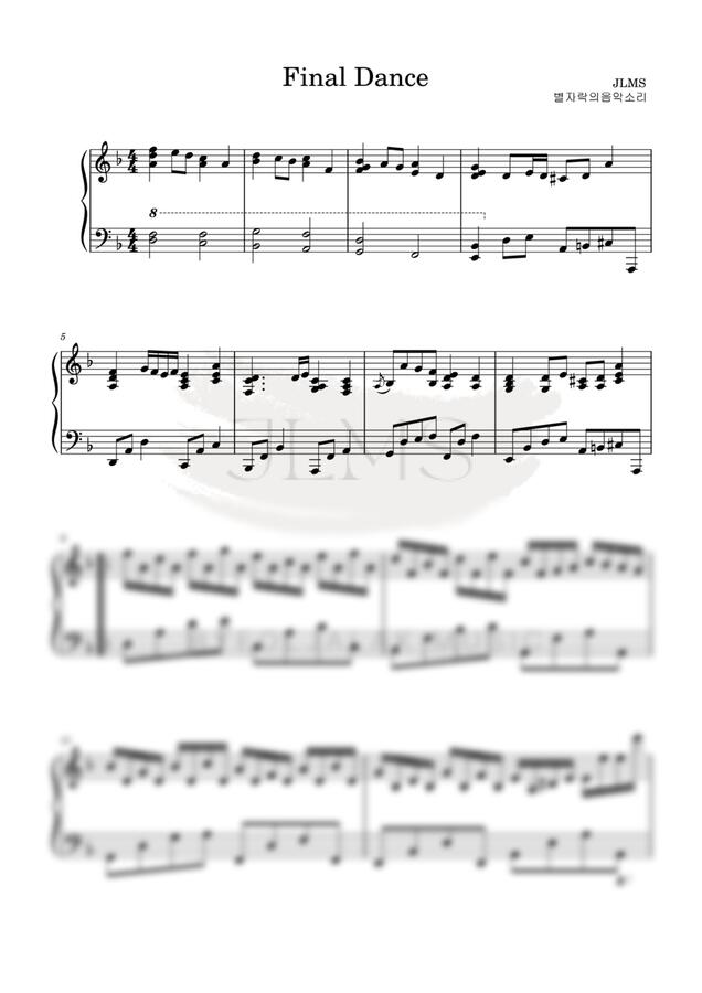 악보 > JLMS(별자락의음악소리) - Final Dance