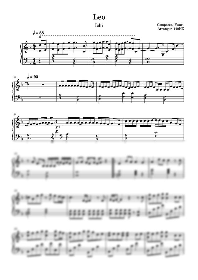 악보 > Yuuri - Leo by 440HZ