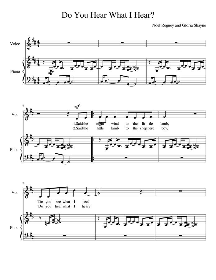 악보 > Noel Regney - Do you Hear What I Here
