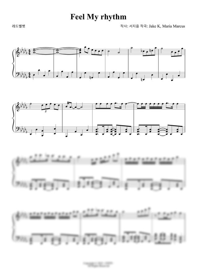 악보 > 레드벨벳 (Red Velvet) - Feel My Rhythm by 김광연