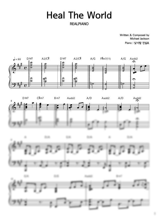 Michael Jackson Heal The World Hoja By Realpiano, 58% OFF