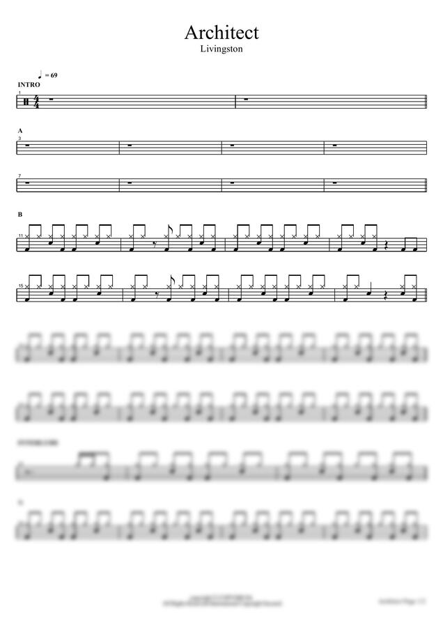 악보 > Livingston - Architect by COPYDRUM