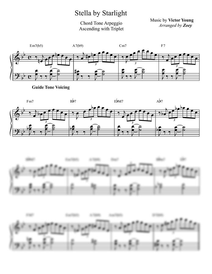 악보 > Victor Young - Stella by Starlight by Zoey