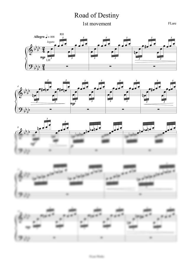 악보 > FLare - Road of Destiny 1st movement (운명의 길 1악장)