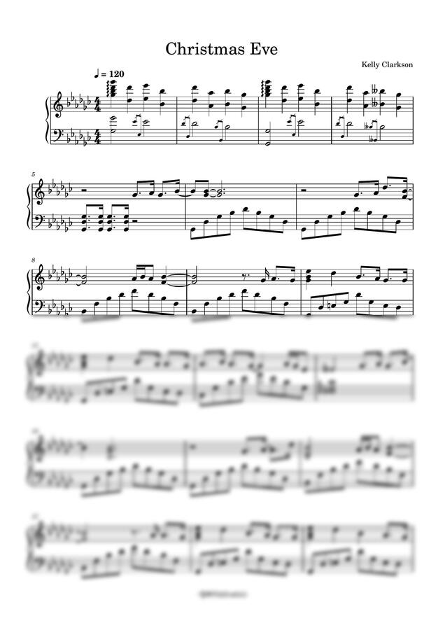 악보 > Kelly Clarkson - Christmas Eve by 햅삐악보(habbi)