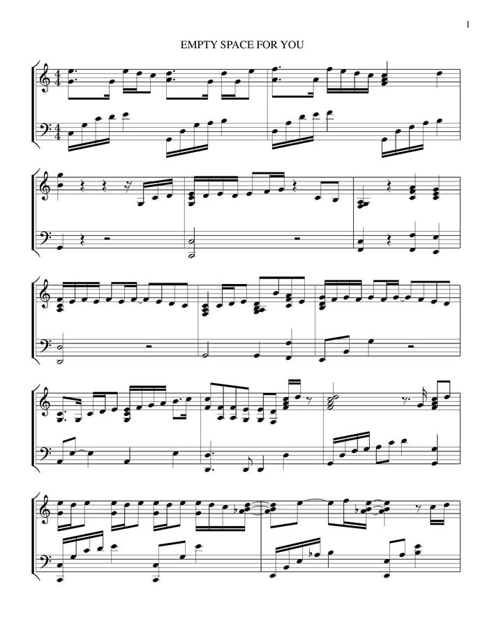 악보 > jgmb829 - Miss Ripley OST - The Empty Space For You