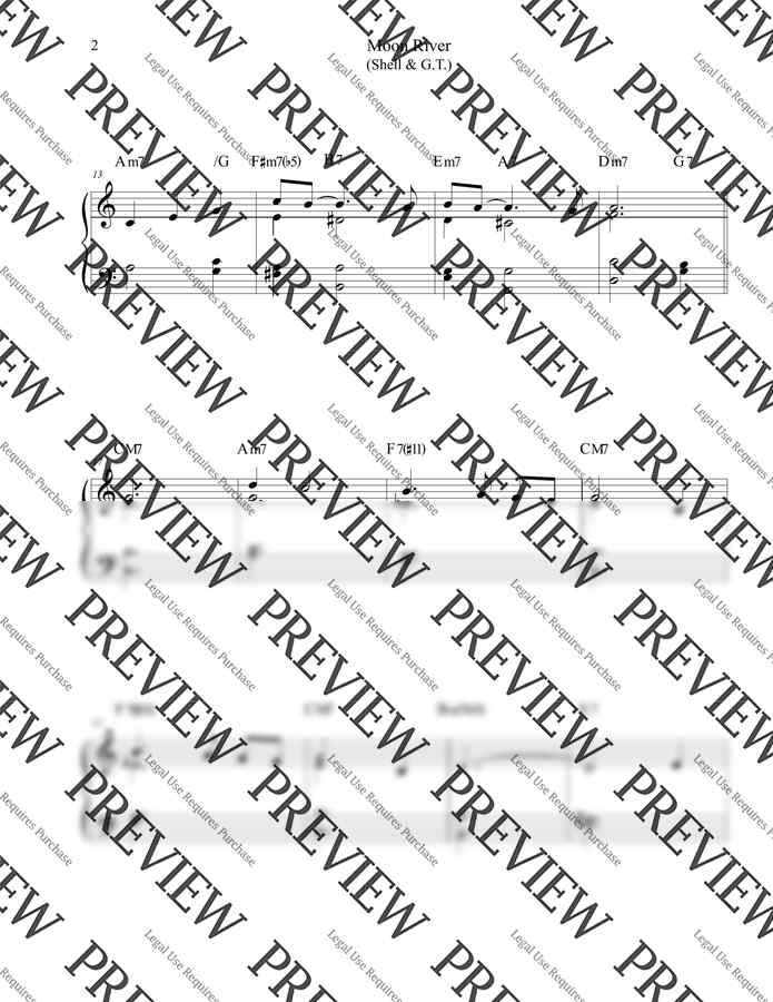 악보 > Henry Mancini - Moon River by Zoey