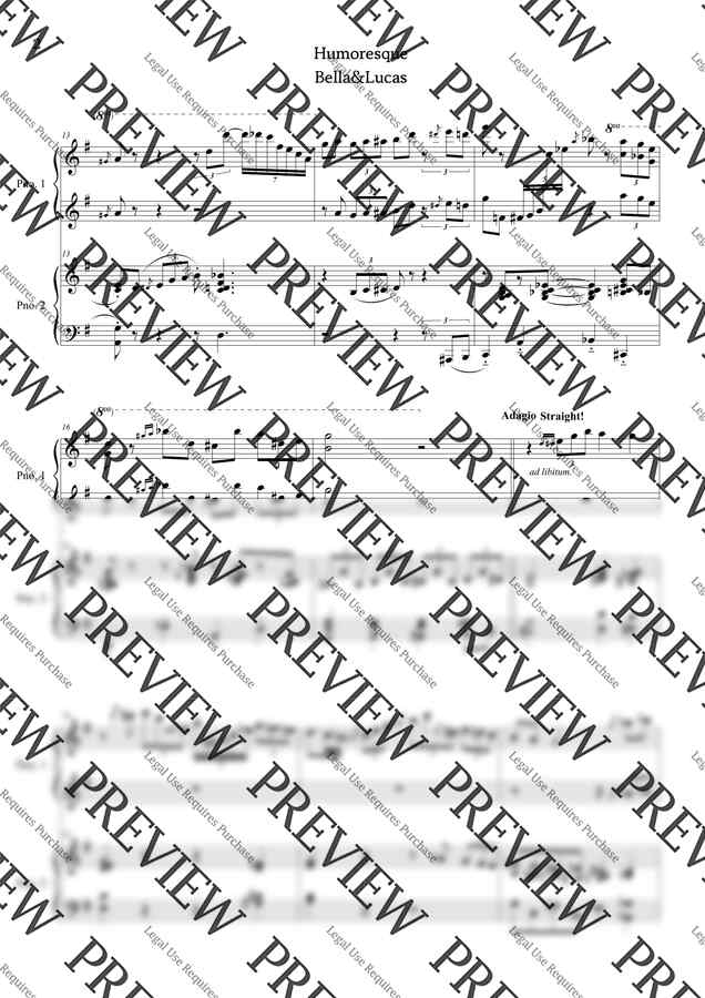 악보 > A. Dvorak (드보르작) - Humoresque (유모레스크) (Jazz ver.) by 벨라앤루카스