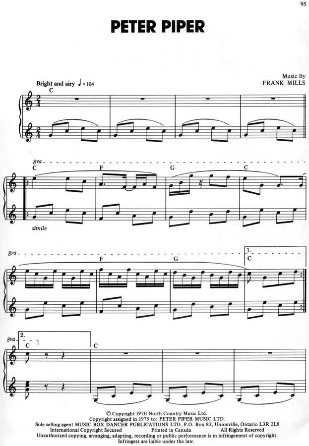 악보 > Frank Mills - Peter Piper