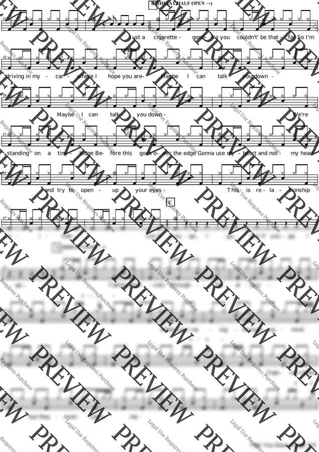 악보 > The Script - Talk You Down by 카피드럼