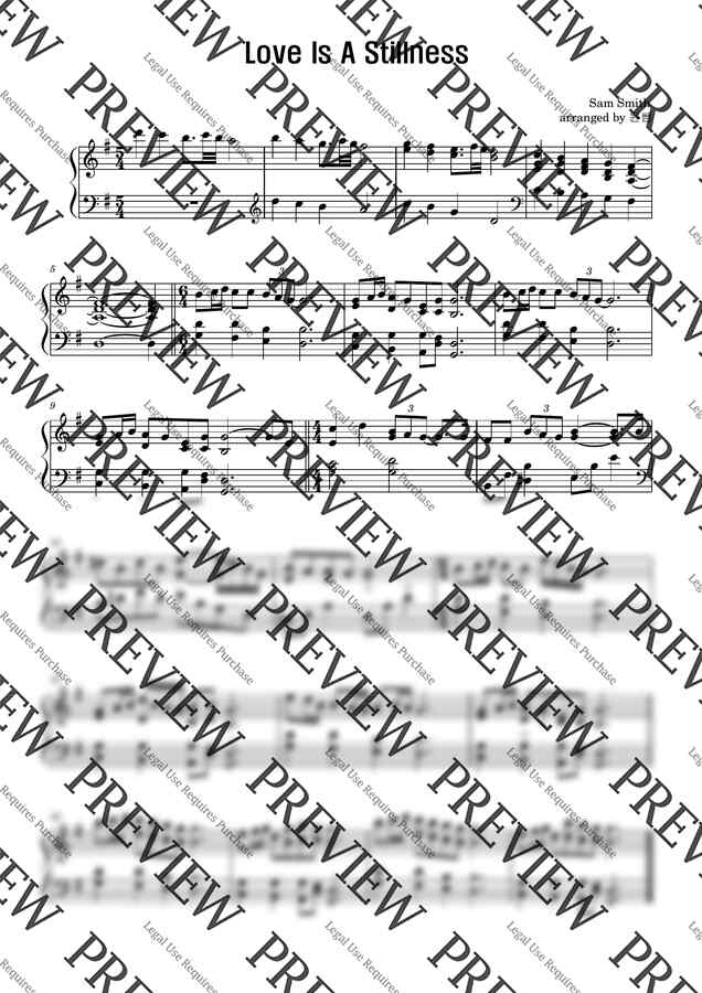 악보 > Sam Smith - Love is a stillness by 윤쌤