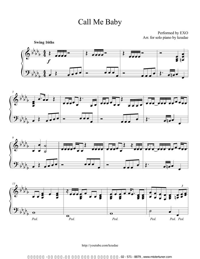 악보 > EXO - CALL ME BABY by keudae
