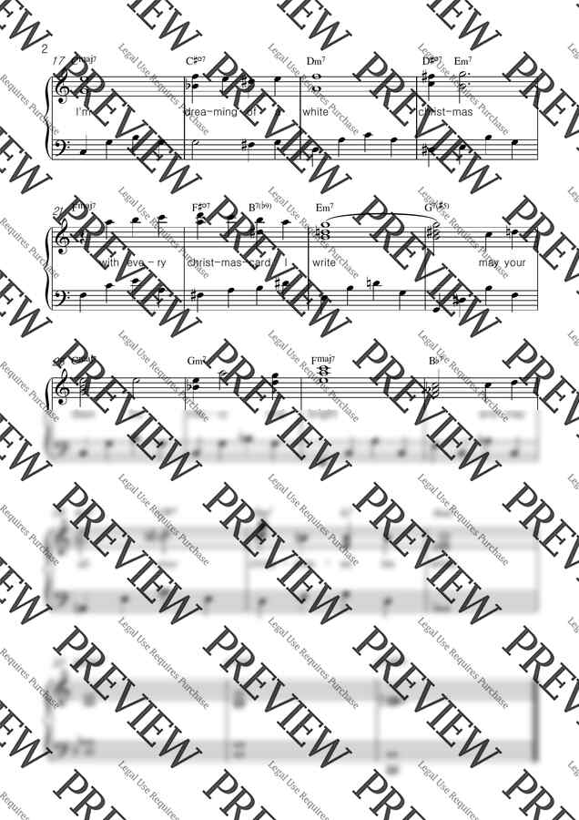 악보 Irving Berlin 화이트 크리스마스 쉬운 피아노 By 악보다나와