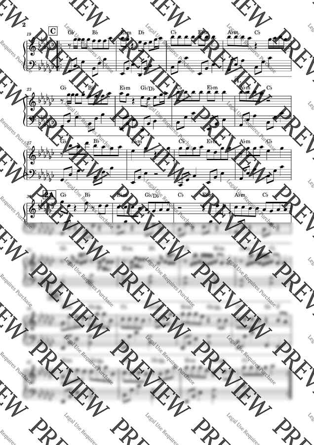 악보 > H1-KEY (하이키) - 건물 사이에 피어난 장미 (Rose Blossom) (Gb Key) | Music I Studio