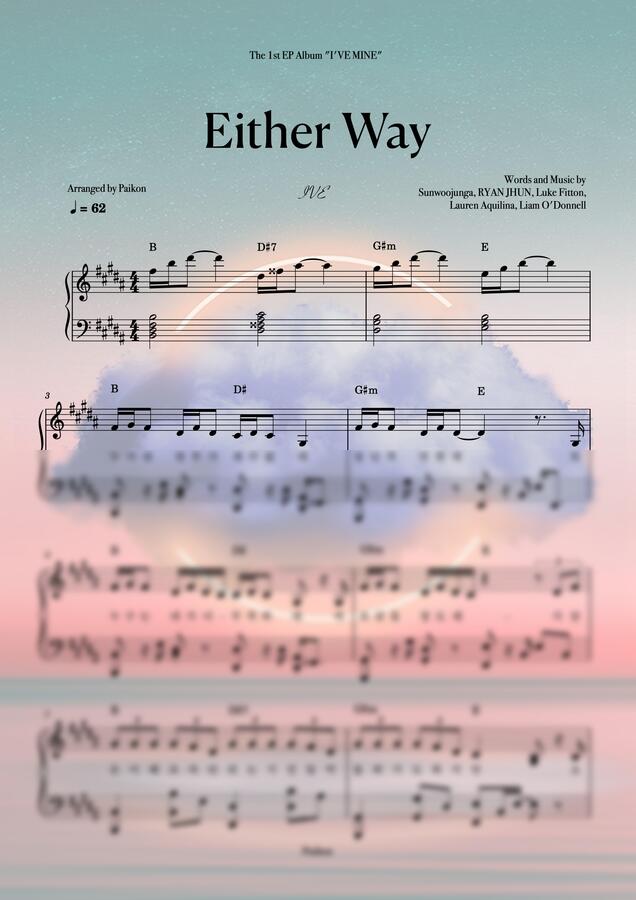 악보 > IVE(아이브) - Either Way by 백온(Paikon)