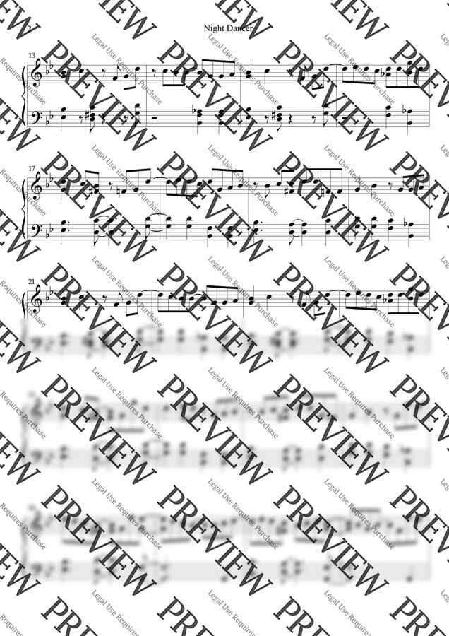 악보 > imase - Night Dancer (단계별 악보 모음) by 혀니피아노