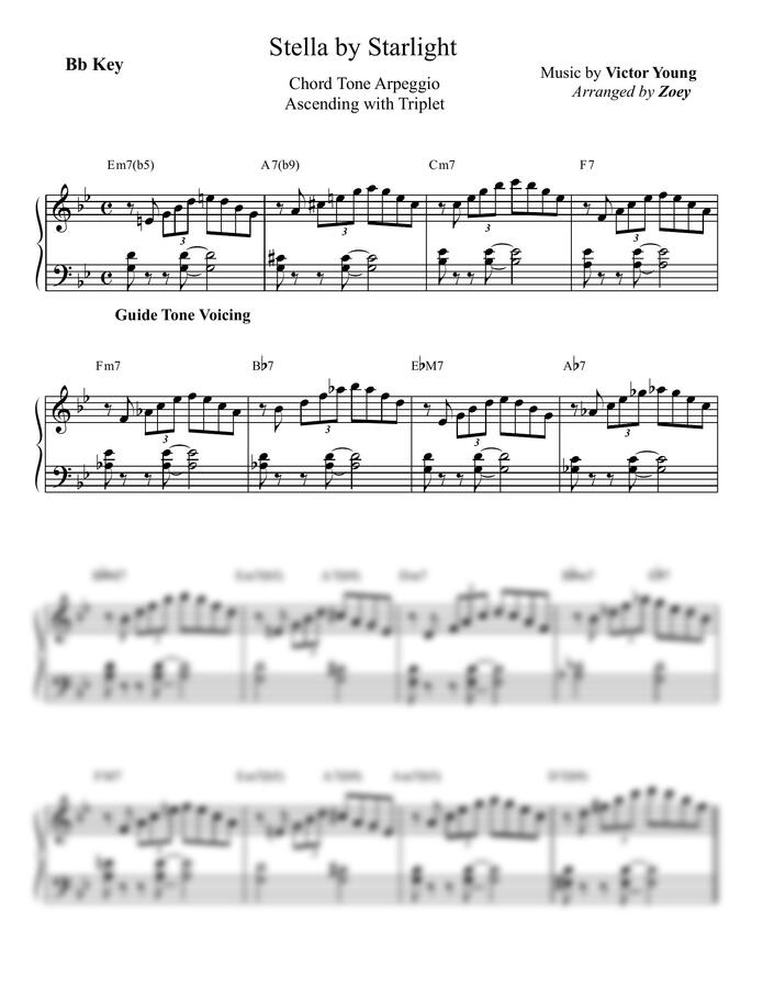 악보 > Victor Young - Stella by Starlight by Zoey