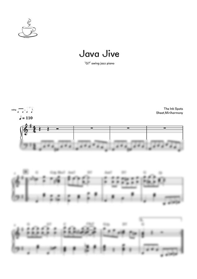 악보 > The Ink Spots - Java Jive (G7 swing) by Miriharmony