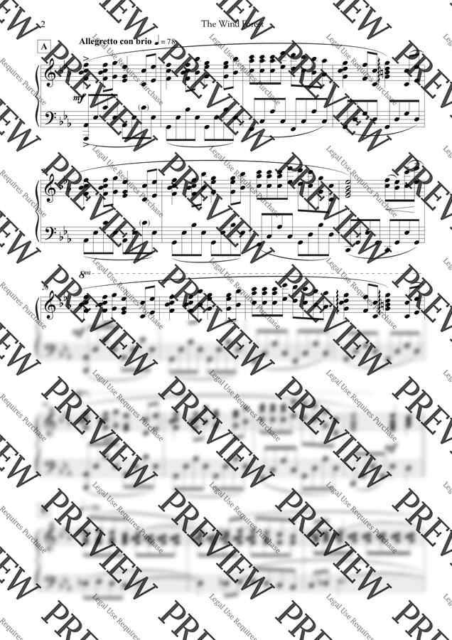 악보 > 히사이시 조 - The Wind Forest (원본 판) by Yang Szu-Wei