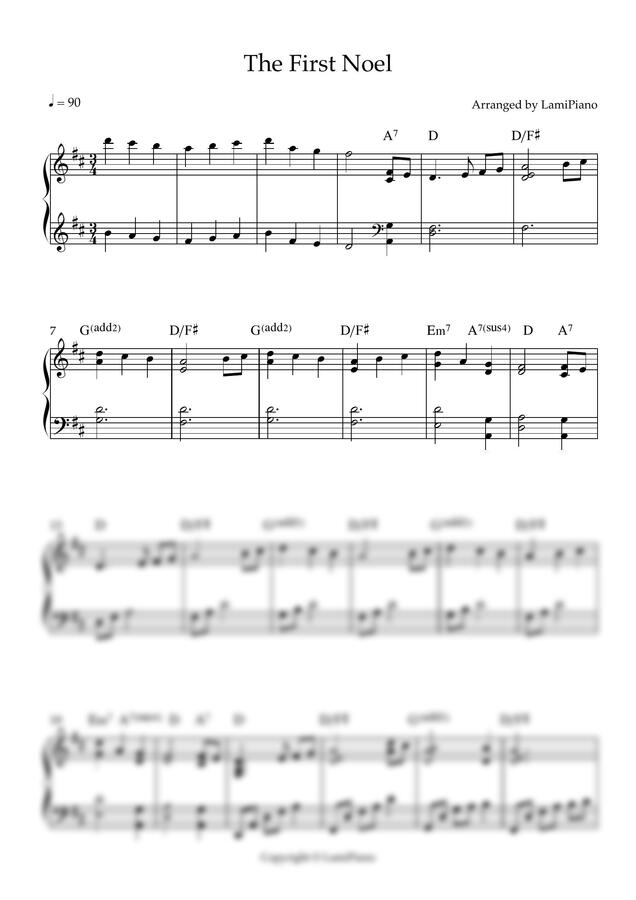 악보 > Carol - The First Noel by 라미피아노