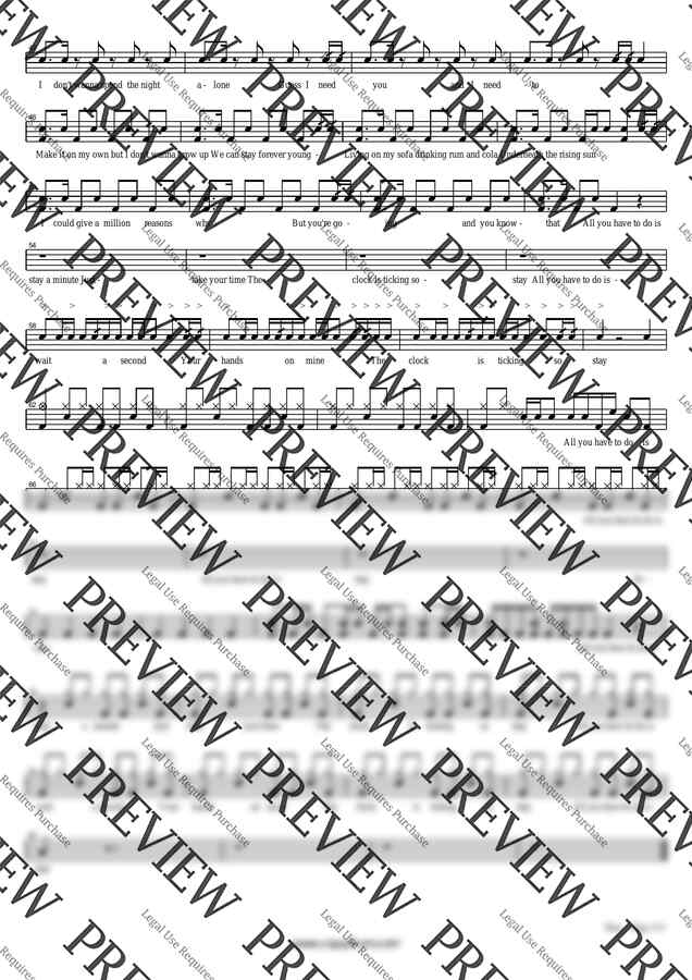 악보 > Zedd - Stay by 카피드럼