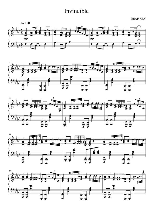 악보 > DEAF KEV - Invincible