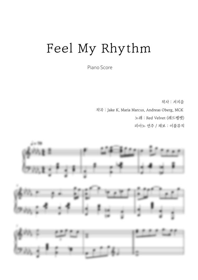 악보 > 레드벨벳 (Red Velvet) - Feel My Rhythm (원키) by 이룸 뮤직
