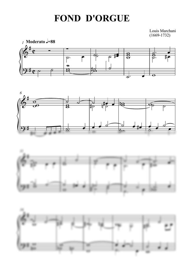 악보 > Louis Marchani - FOND D'ORGUE- 예배 오르간 전주곡 by 악보다나와