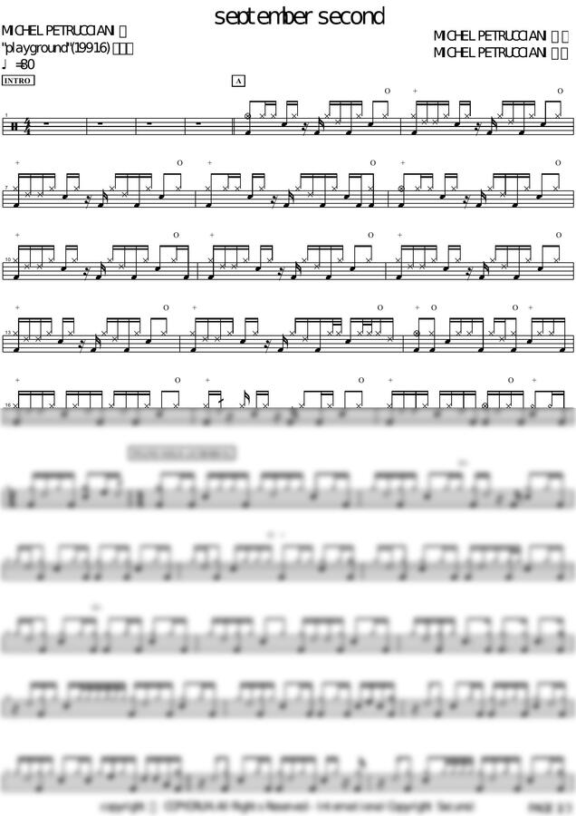악보 > michelpetrucciani - september second by 카피드럼
