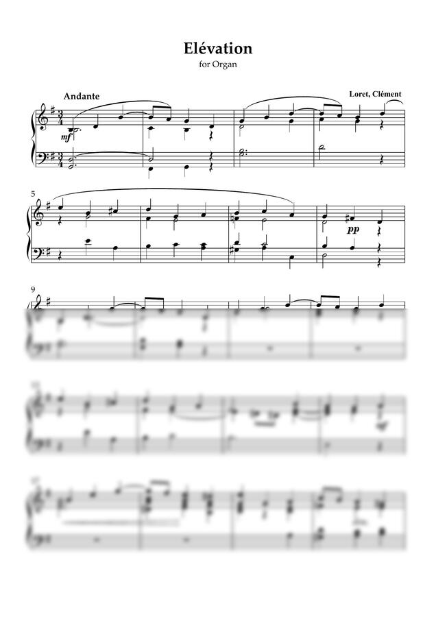 악보 > Loret, Clément - Elévation | 악보다나와