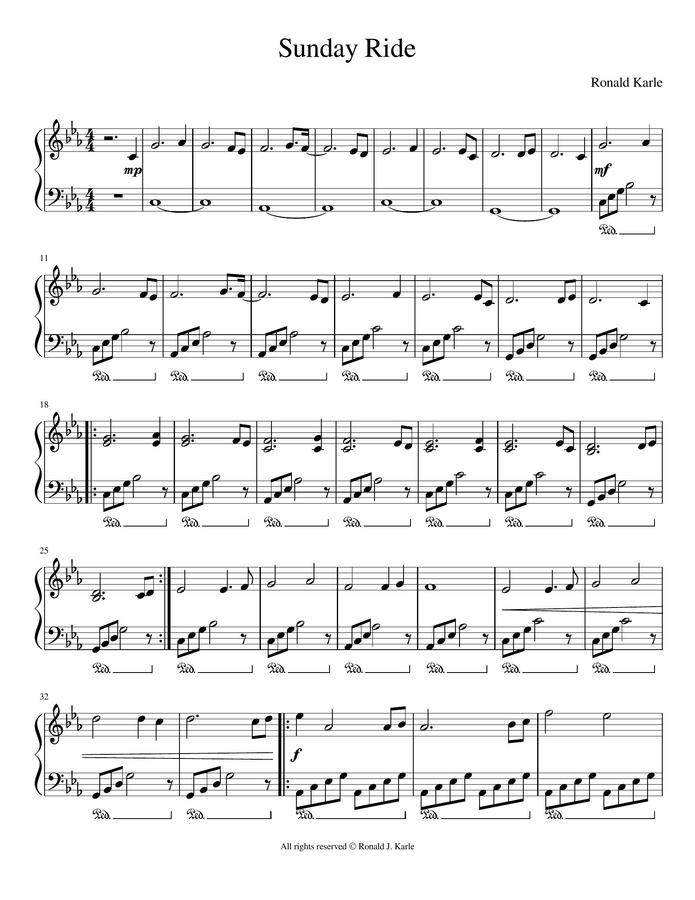 악보 > Ronald Karle - Sunday Ride