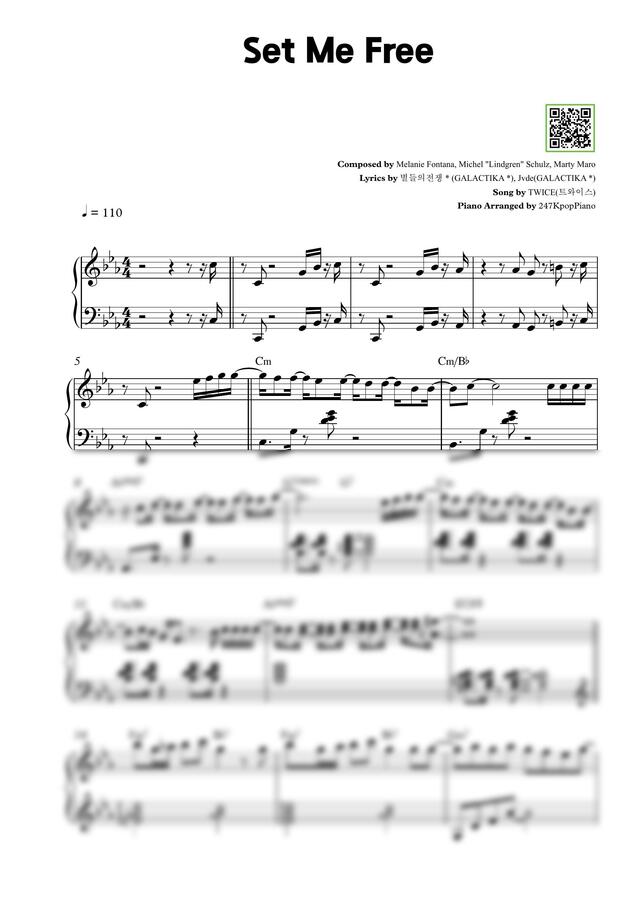 악보 > 트와이스 - Set Me Free