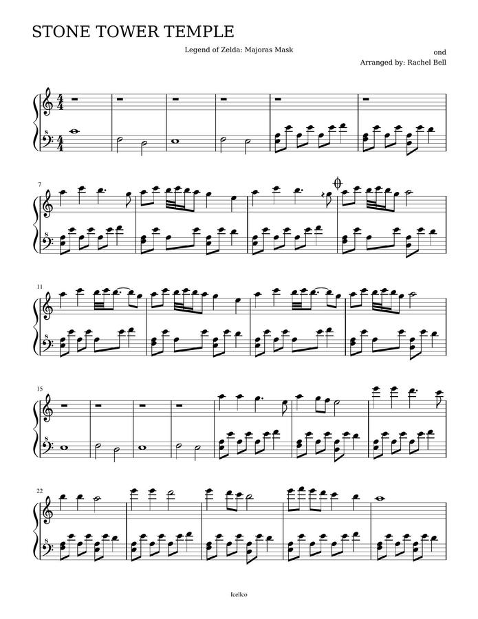 악보 > 젤다의 전설 OST - Stone Tower Temple
