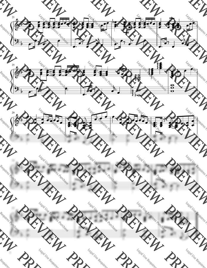 악보 > Rent ost - Seasons of love (F key 플랫조표) by 얍삐룽의 피아노