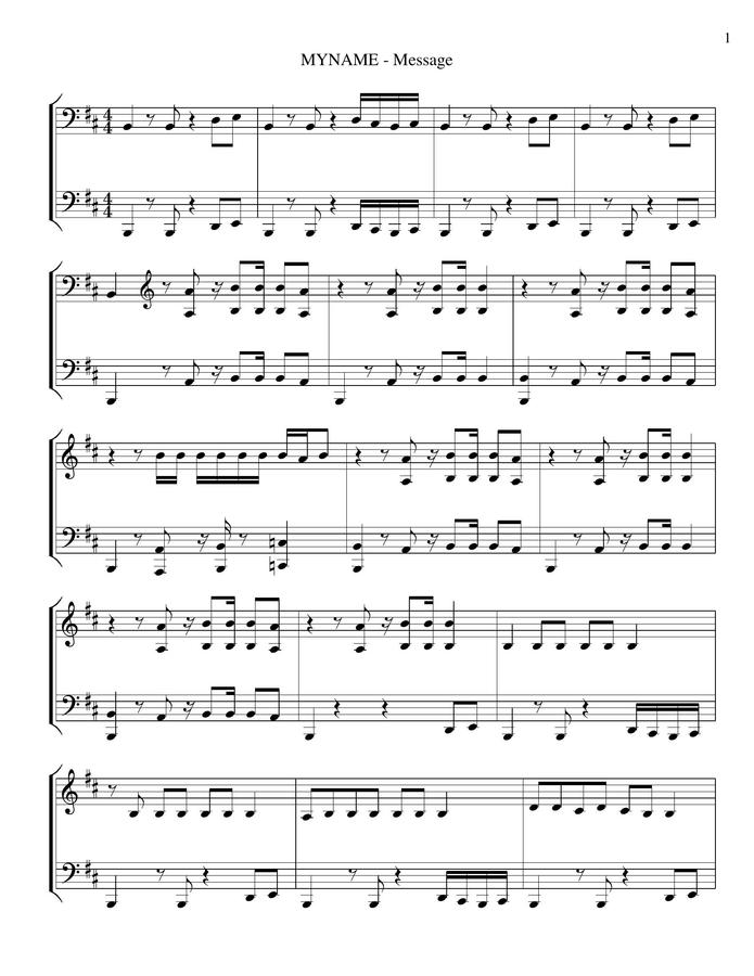 악보 > jgmb829 - MYNAME - Message