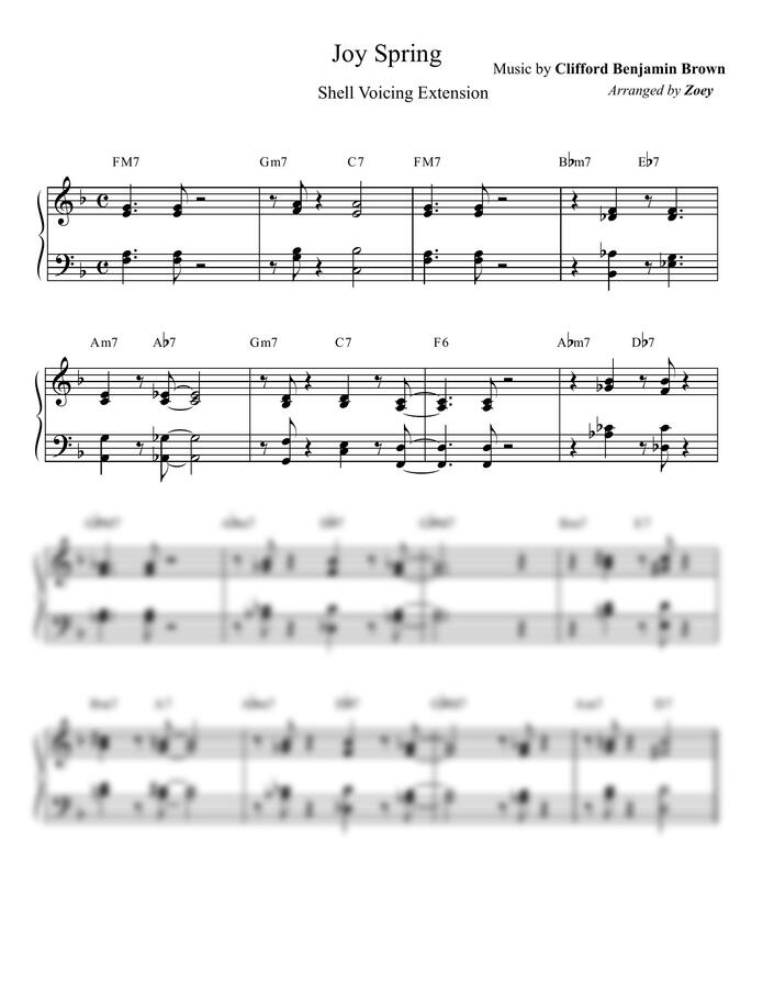 악보 > Clifford Brown - Joy Spring by Zoey