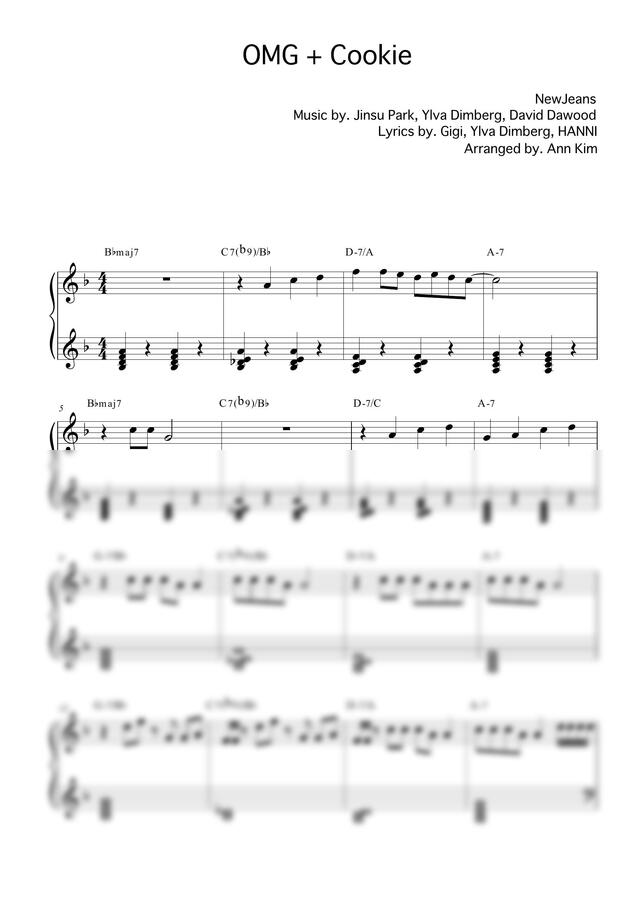 악보 > NewJeans (뉴진스) - OMG + Cookie by Ann Kim