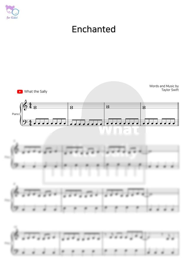 Enchanted Taylor Swift Piano Sheet Music