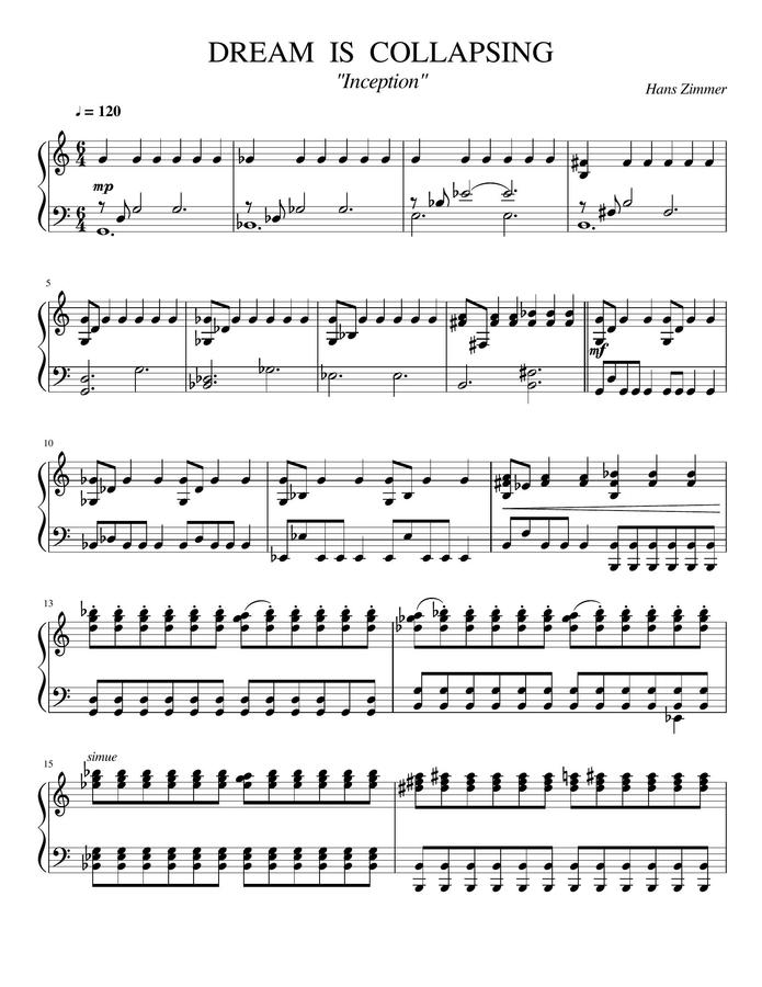 악보 > Dream is Collapsing - Inception