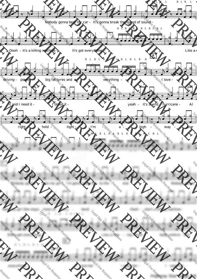 악보 > Deep Purple - Highway stars by 카피드럼